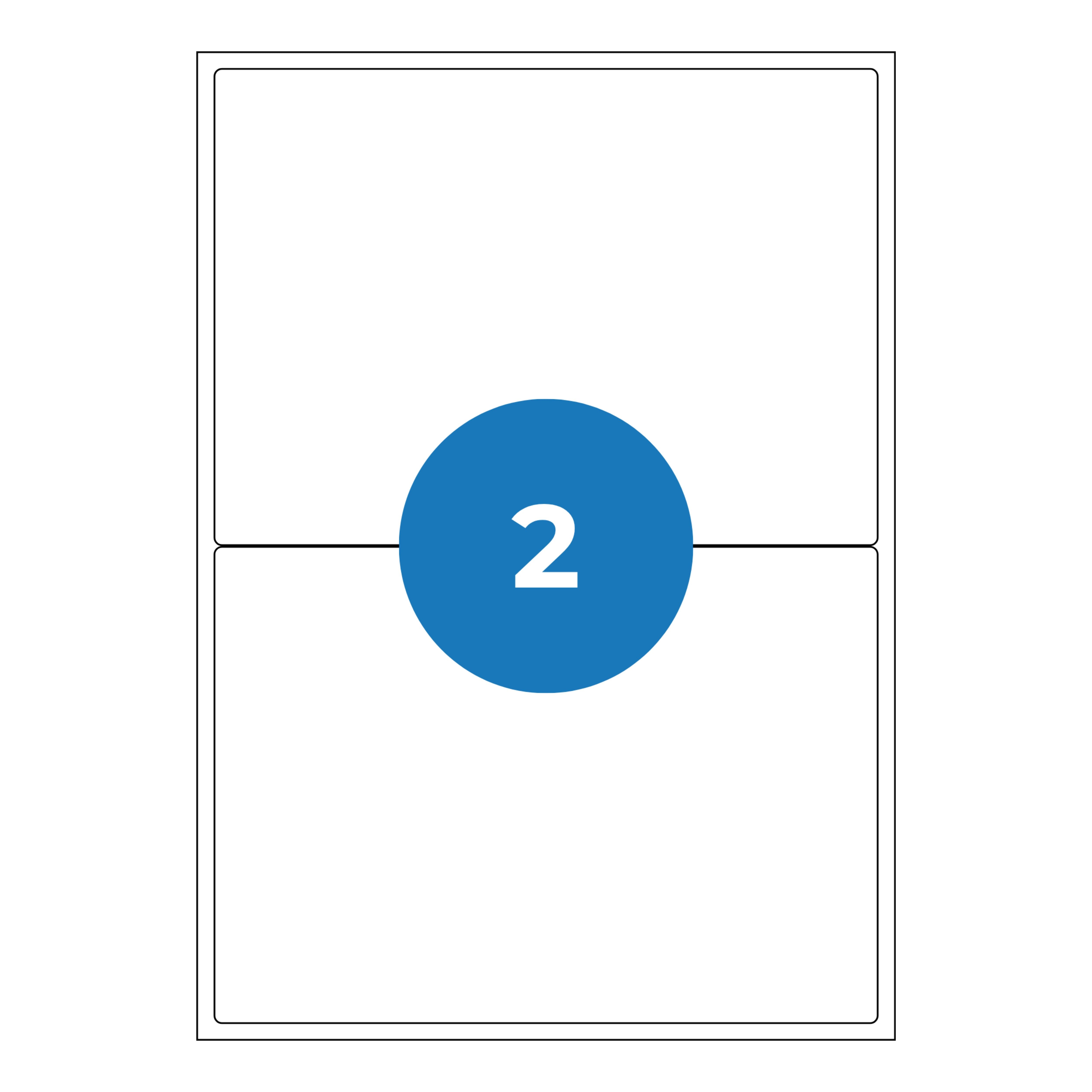 A4 Self Adhesive Labels – 2 Labels per Sheet (199.6 x 143.5mm ...