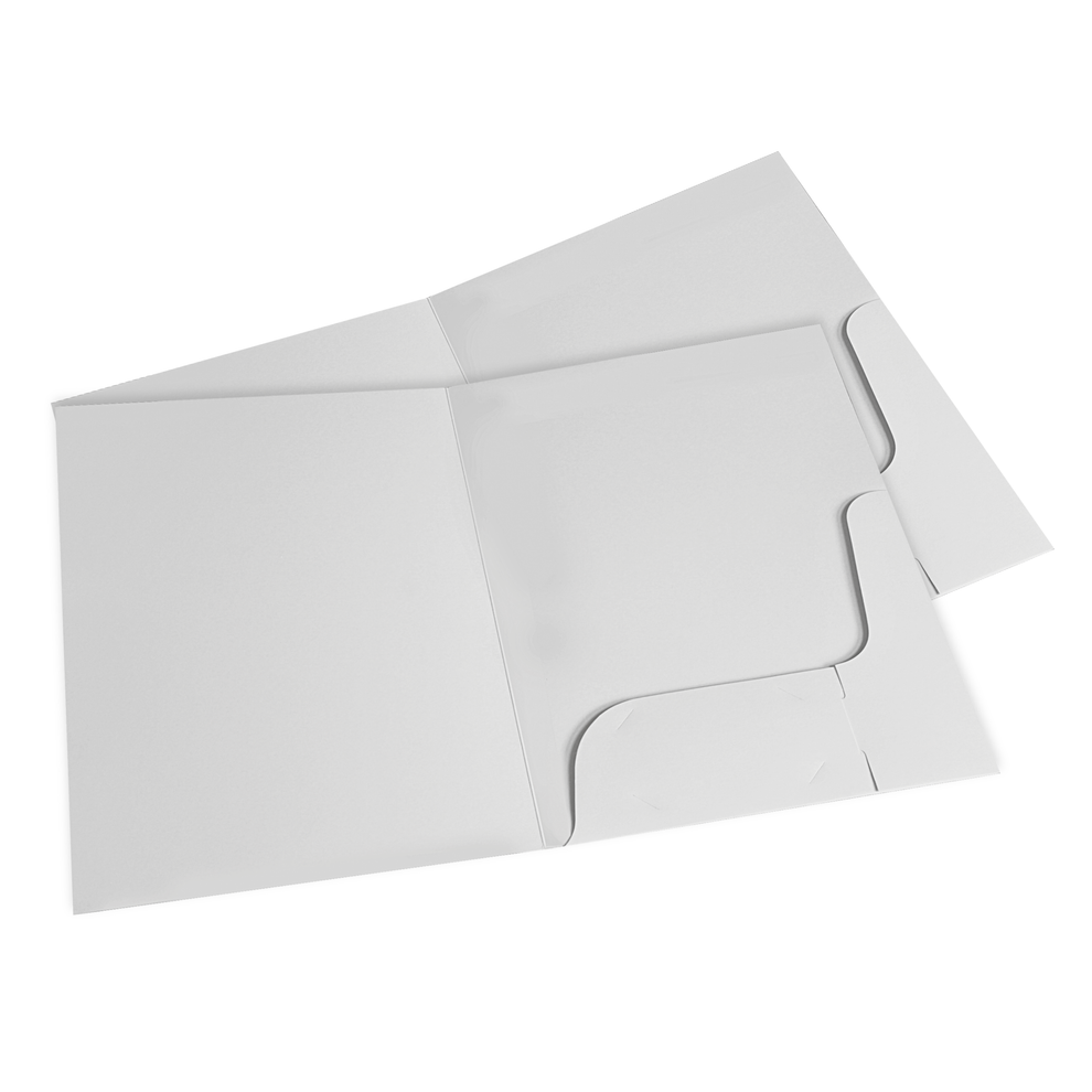 White Gloss Presentation Folders – Cathedral Products