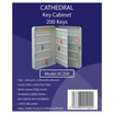 Lockable Wall Mounted Key Cabinet - 200 Key Capacity – Cathedral Products